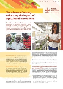 The science of scaling: enhancing the impact of agricultural ...