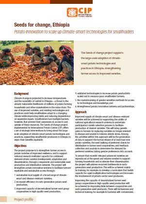 Seeds for change, Ethiopia. Project profile. - CGIAR Research Program ...